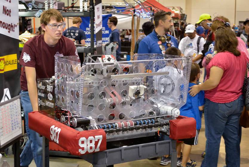 Students show off their engineering skills at FIRST Robotics ...