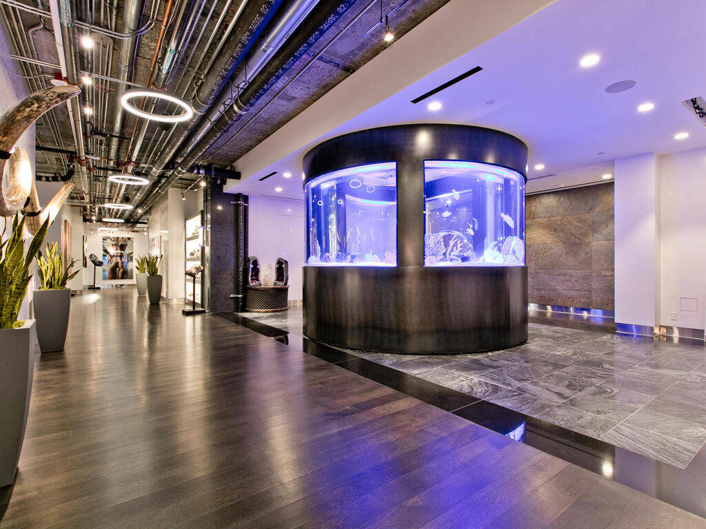 A custom circular fish tank. (Elite Realty) | Las Vegas Business Press